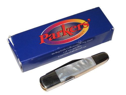 1980s PARKER CUT CO Celebrated Dirk 3-Blade Knife MOP Pearl Lockback ...