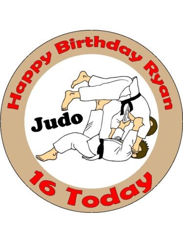 Personalised judo Edible Cake Topper Decoration | eBay