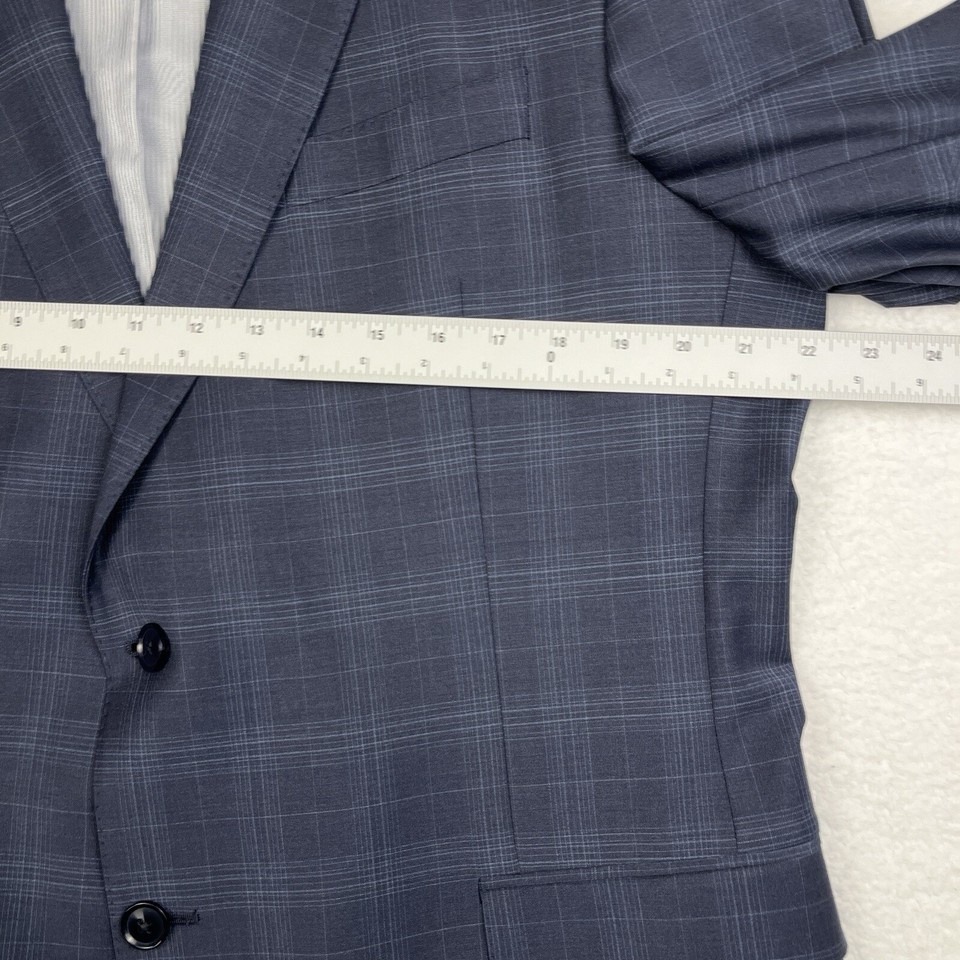 Brooks Brothers 346 Explorer Fitzgerald Fit Blue Plaid Suit 44R Pants ...