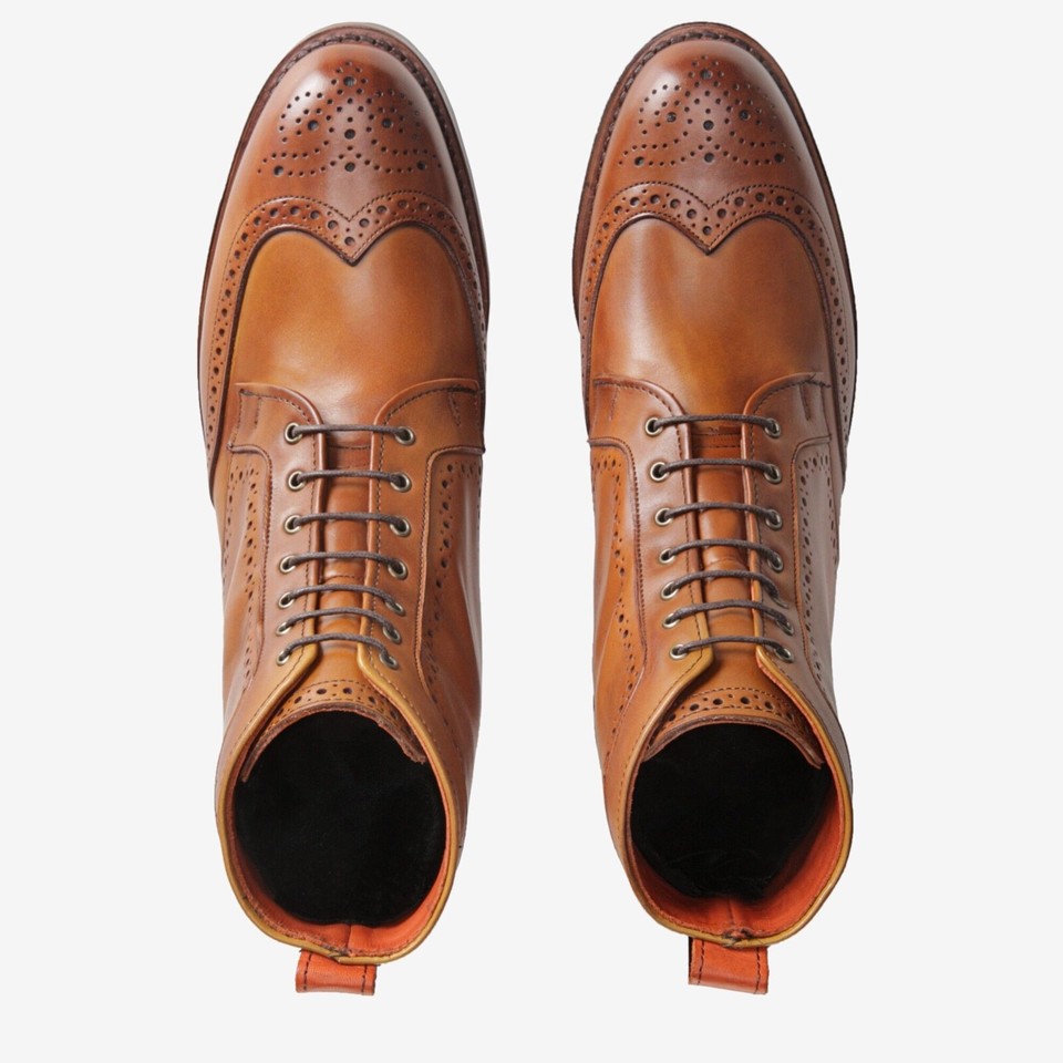 Allen Edmonds Dalton Wingtip Dress Boot(1111 Walnut Burnished Calf, Brogue Perf) | eBay