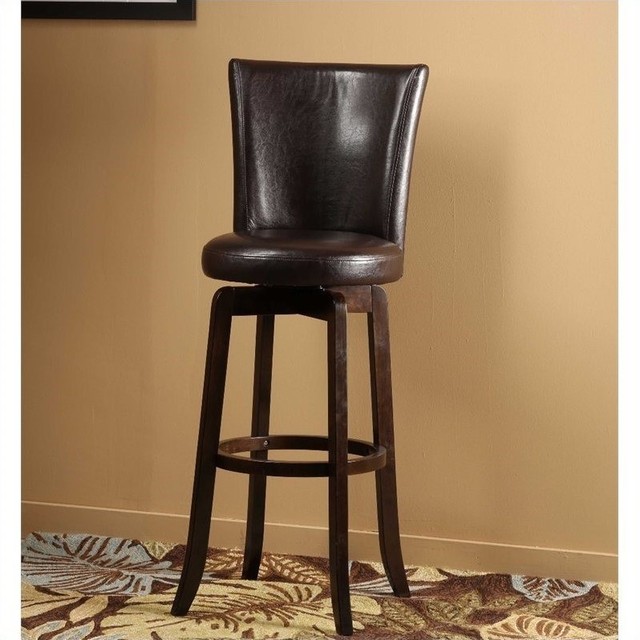Hillsdale Copenhagen 43 Inch Swivel Bar Stool in Brown for sale online ...