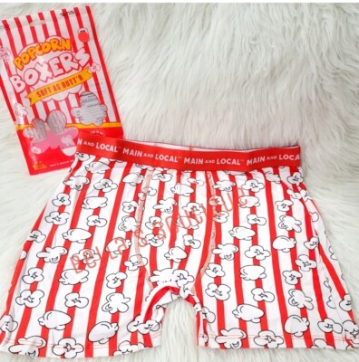 MAIN AND LOCAL POPCORN MEN'S BOXER BRIEFS IN PACKAGE. XLARGE | eBay