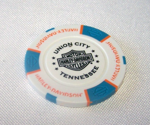 ABERNATHY'S HD - TENNESSEE (WHITE) Harley Davidson Poker Chip (EST ...
