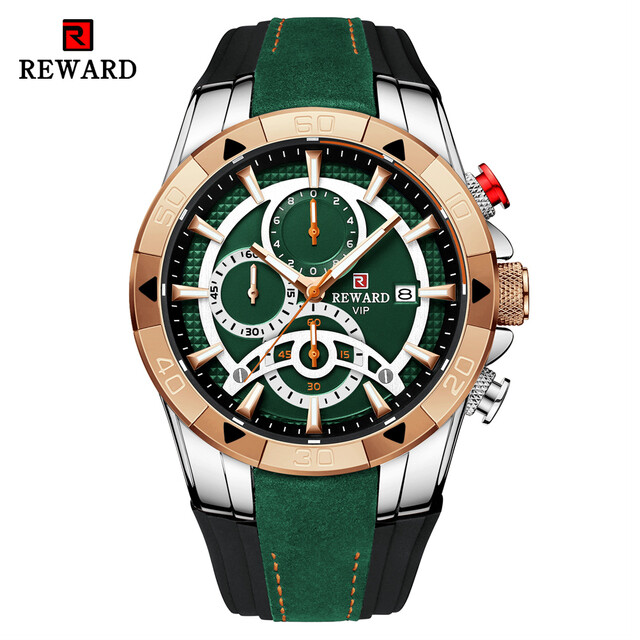 REWARD Men Quartz Watches Multifuction Business Male Wristwatch Large ...