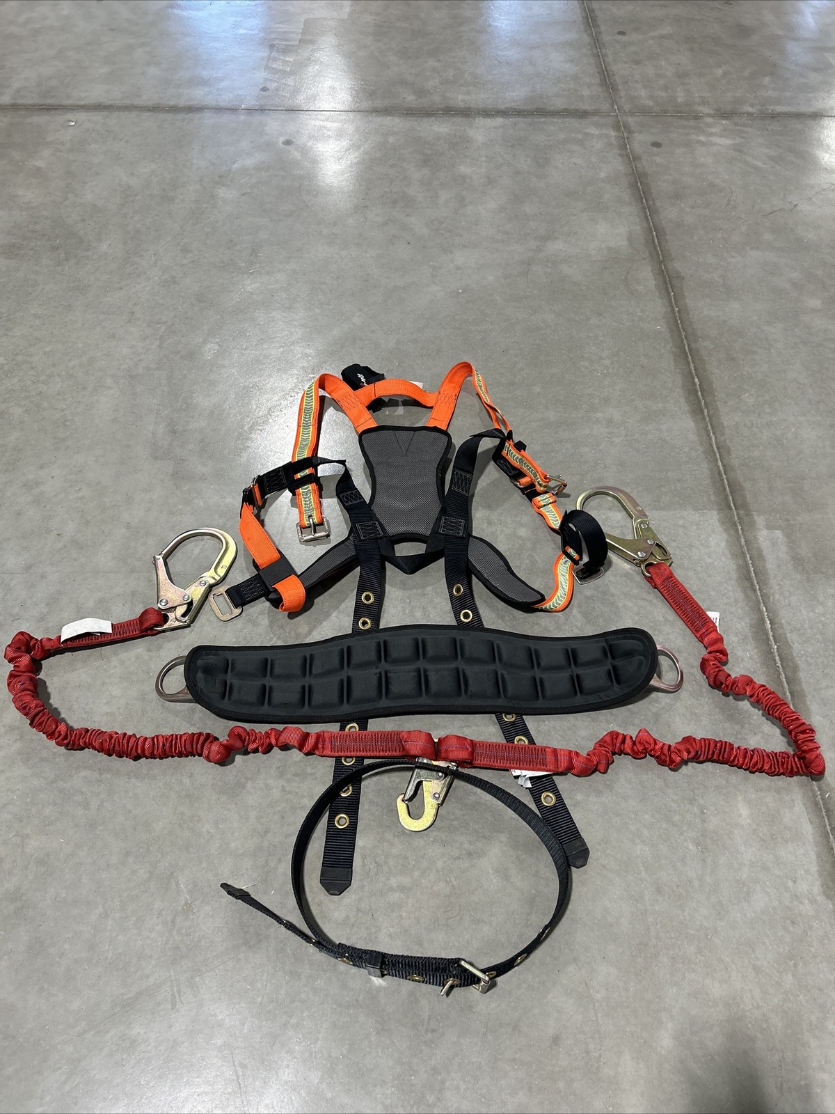 Ritz Safety 3 D-Ring HI-VIZ Harness W/ Tri - Clamp and Belt (OSHA Rated ...