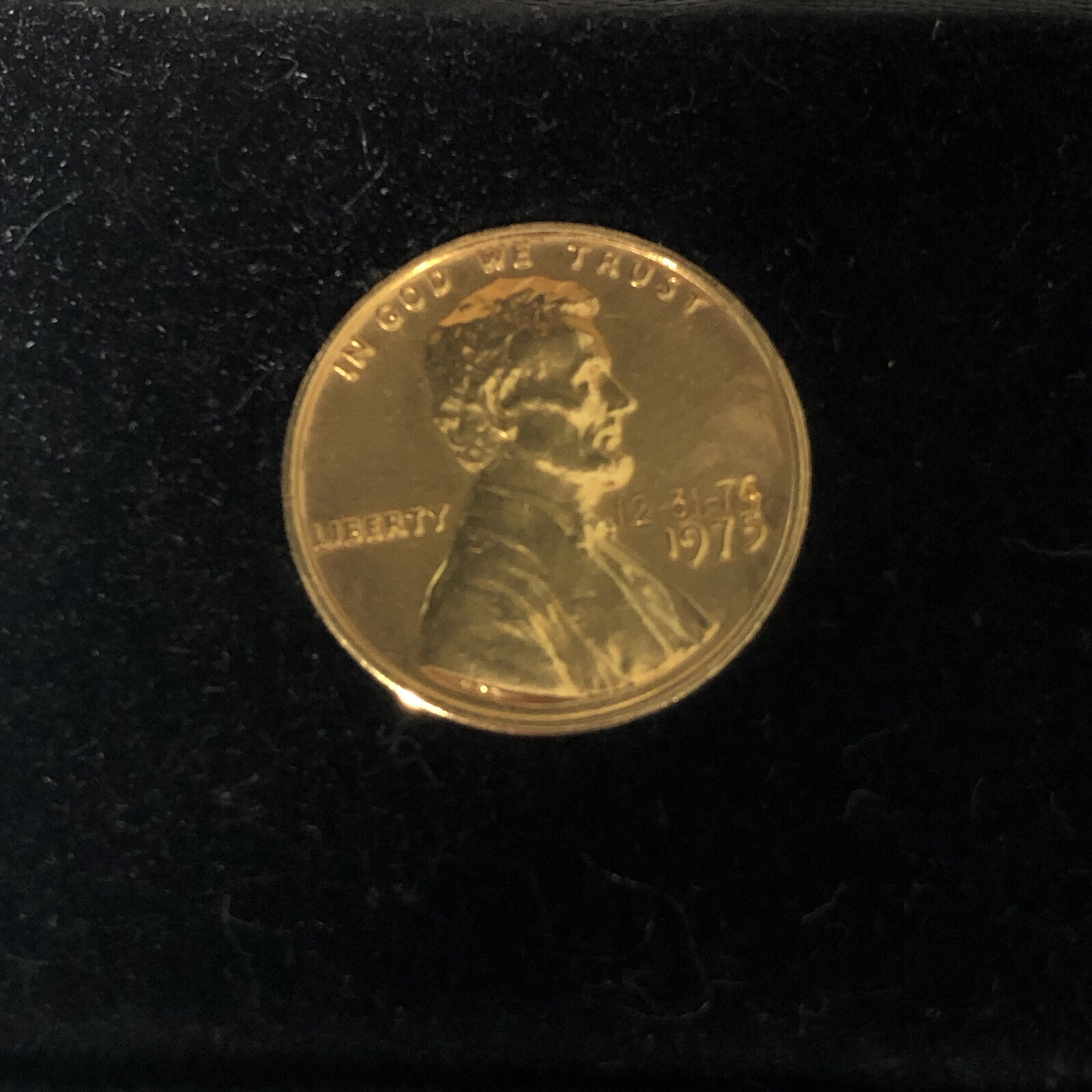 12/31/1974 1975 Gold Plated Penny Stamped 12-31-74 | eBay