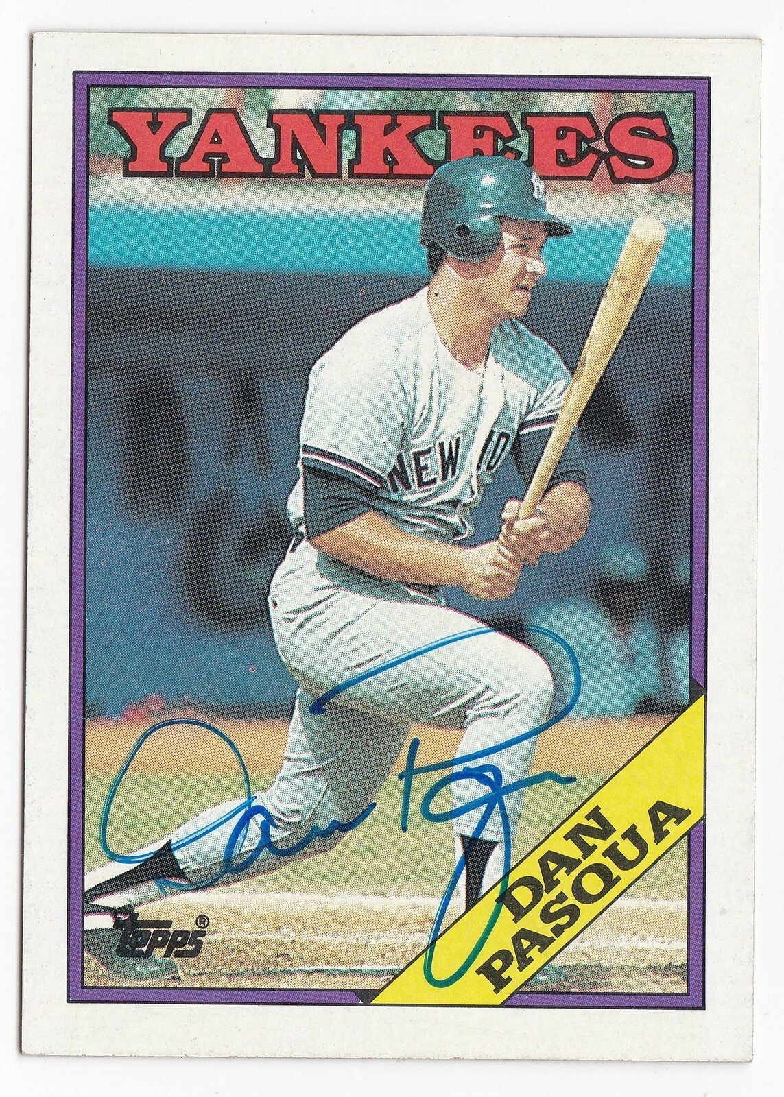 Dan Pasqua Autograph On A 1988 Topps - New York Yankees | eBay