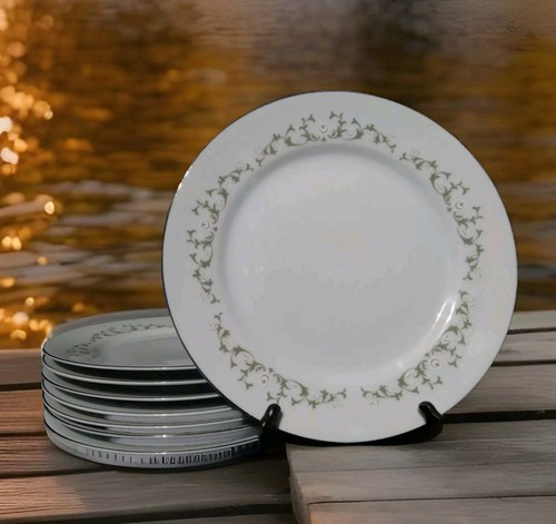 8 Sheffield Fine China Elegance #502 M 10” Dinner Plates EUC | eBay