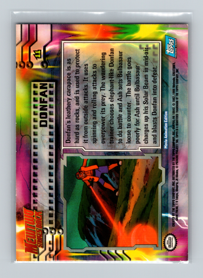 Pokemon TOPPS Mewtwo Strikes Back Movie Non Holo Donfan #11 | eBay