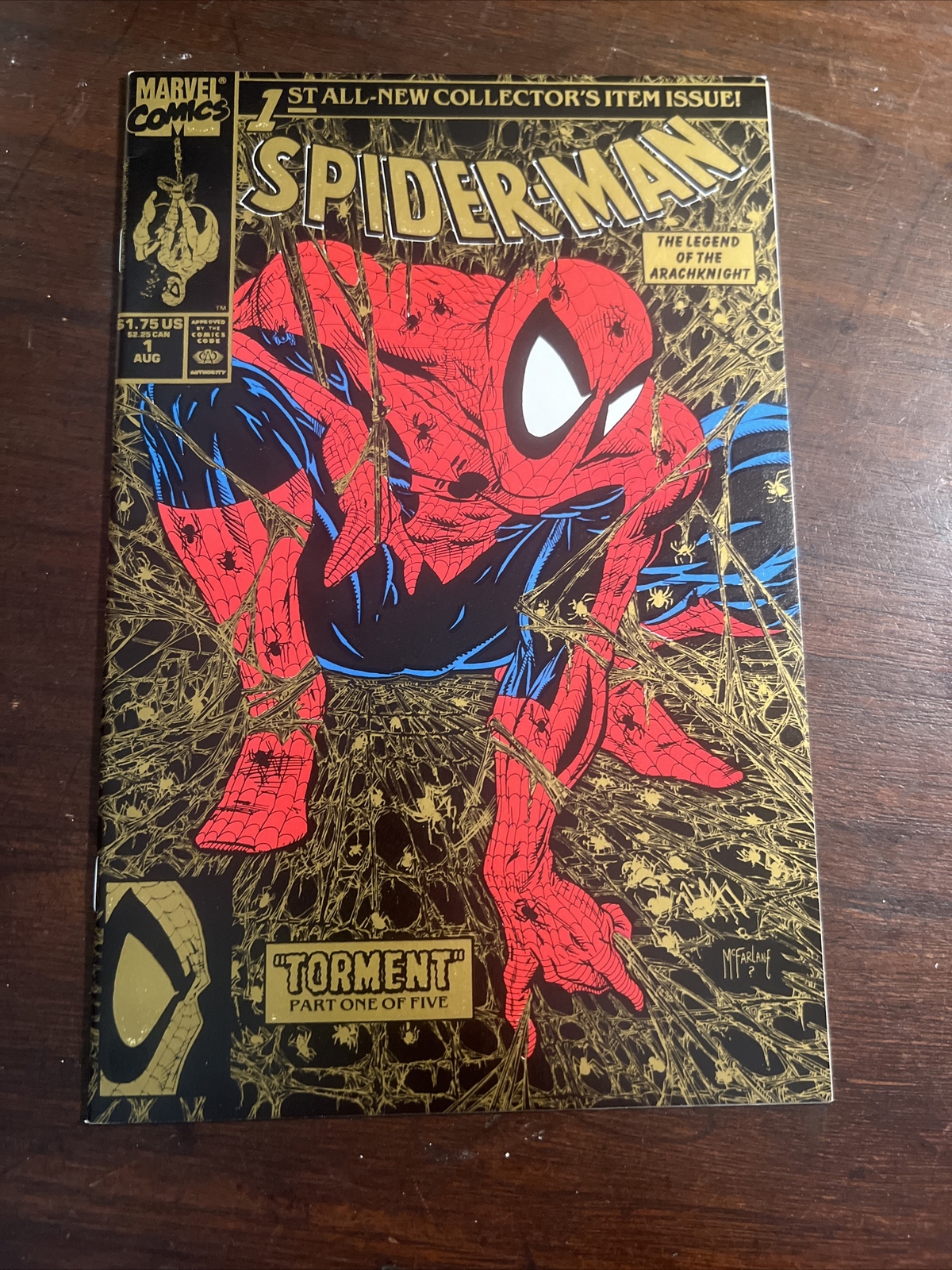 SPIDER-MAN #1 Todd McFarlane Gold 2nd print variant 1990 Torment | eBay