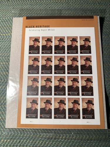 US MNH # 5555 2021 August Wilson Black Heritage Pane of 20 FOREVER ...