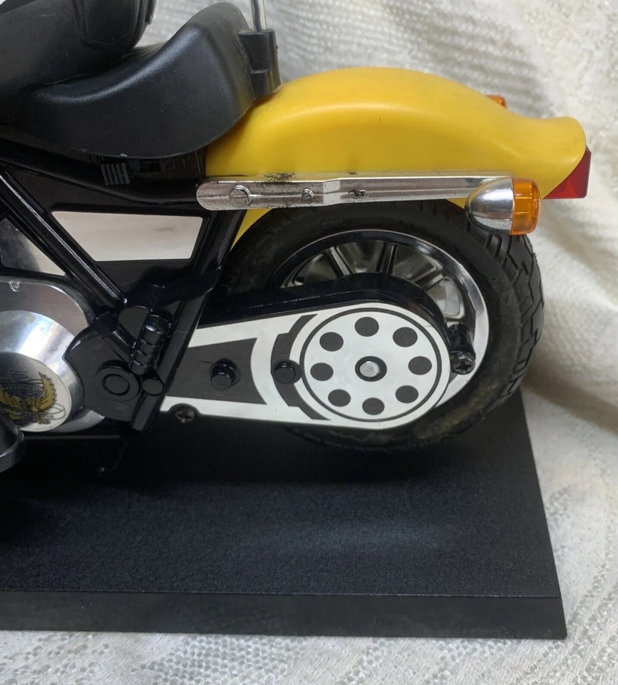 Tyco R/C Remote Control Yellow Harley Davidson Motorcycle Racer W/O ...