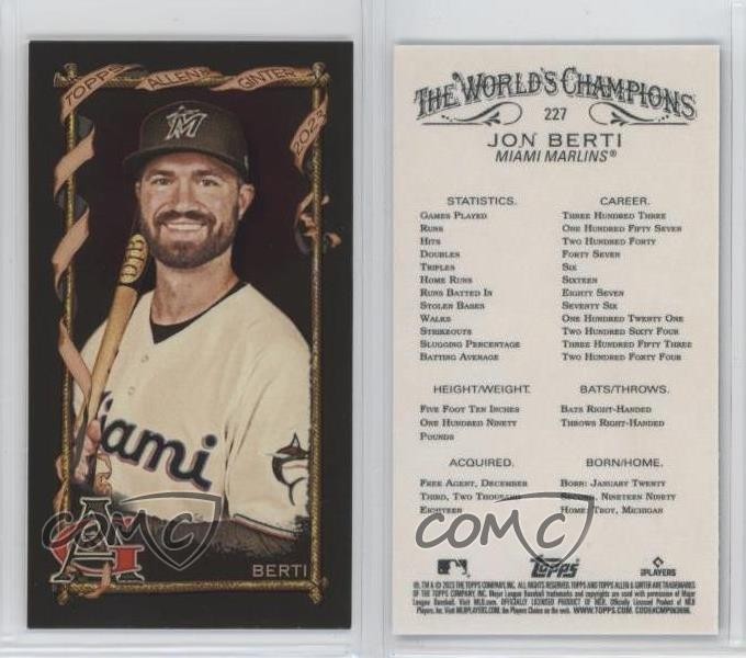 2023 Topps Allen & Ginter X Mini Jon Berti #227 4z8 | eBay