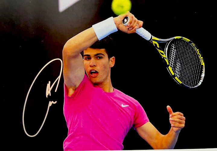 Carlos Alcaraz Signed Autograph Photo 21x30cm Tenis ROLAND GARROS ...