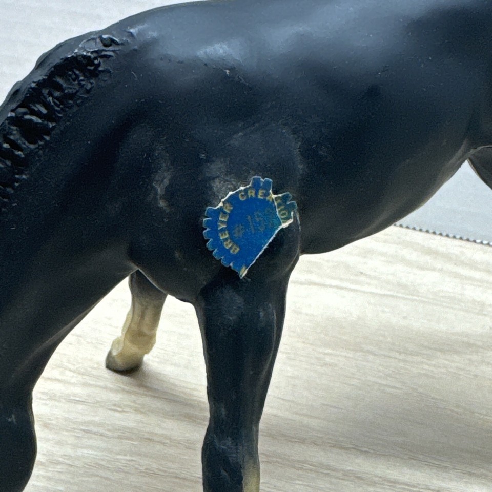 Vintage Breyer Horse #152 Bows Grazing Foal 1960s Black w/ Bald Face ...