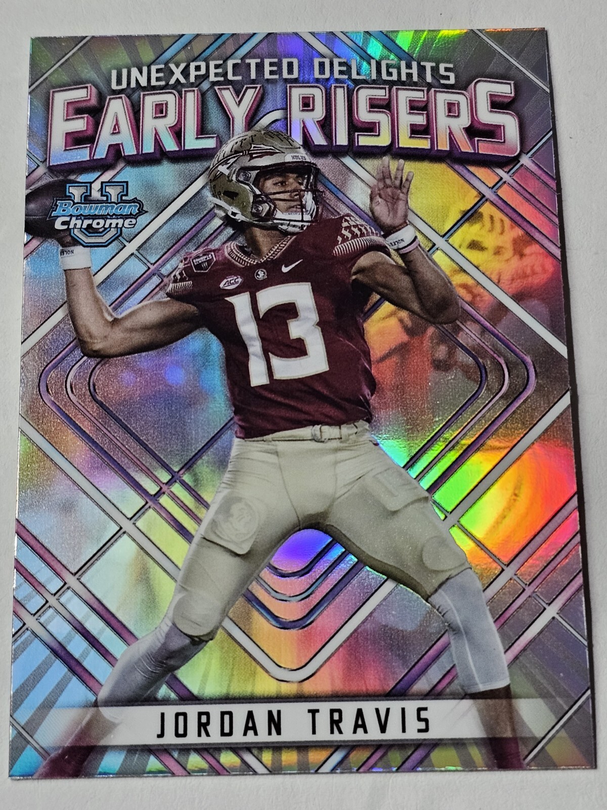 2023 Bowman University Chrome Jordan Travis Unexpected Delights Early Risers | eBay