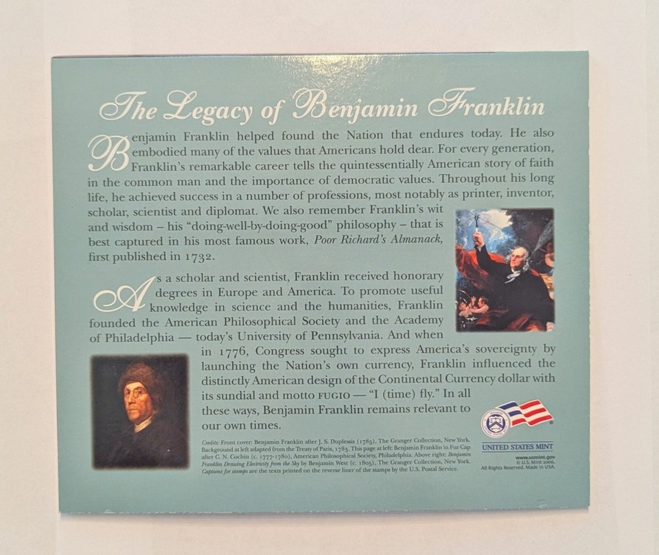 2006 Benjamin Franklin Coin & Chronicles Set - OGP | eBay