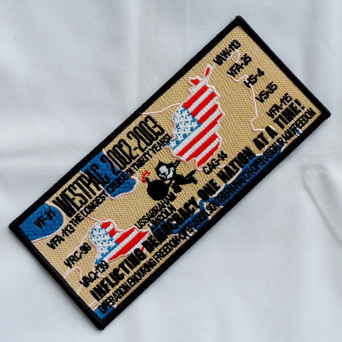 US Navy Western Pacific VF-31 VFA-113 VAW-113 VFA-25 Patch Pilot jacket ...