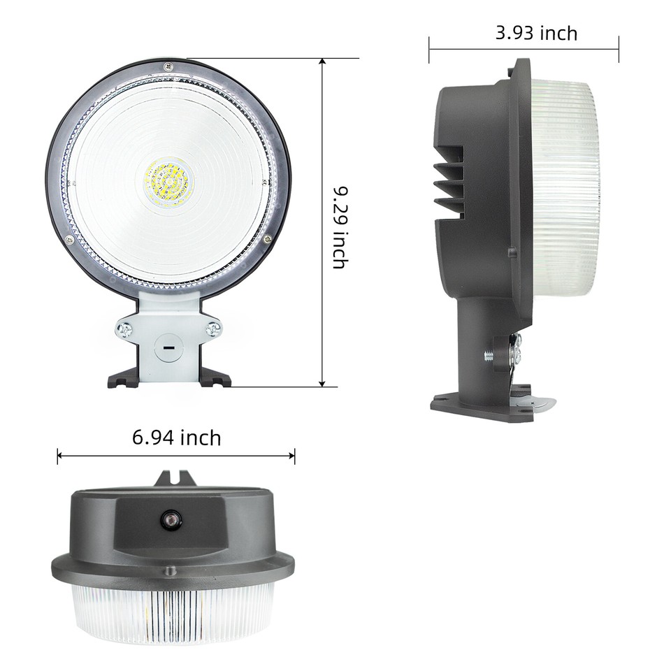 75W 8400LM LED Yard Light Dusk to Dawn Photocell Outdoor Security Area ...