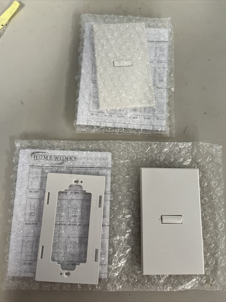 Lutron Homeworks SK-1B-NI Faceplate Button Kit White New No Box | eBay