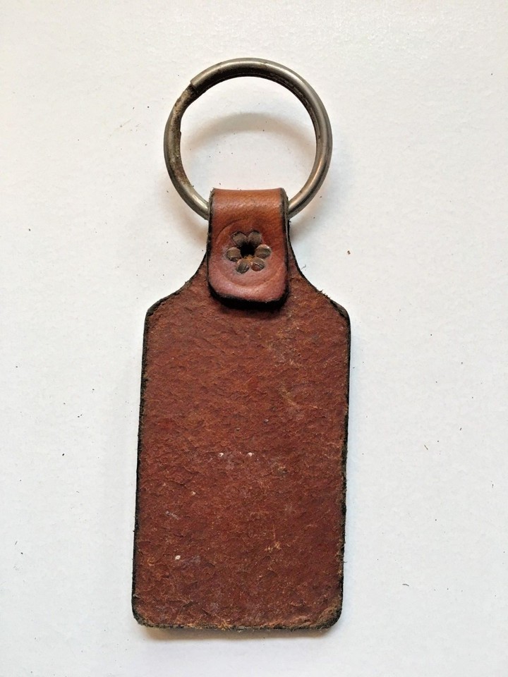 Vintage VTG Genuine Stamped Leather Keychain Budweiser Beer Anheuser ...