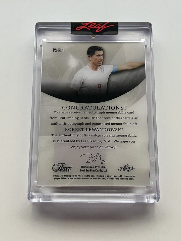 2021-22 Leaf Pearl Robert Lewandowski Paragon Signatures Auto Autograph ...
