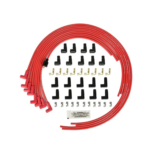 Universal Spark Plug Wire Set 8.5mm with Red Silicone Jacket and 90 ...