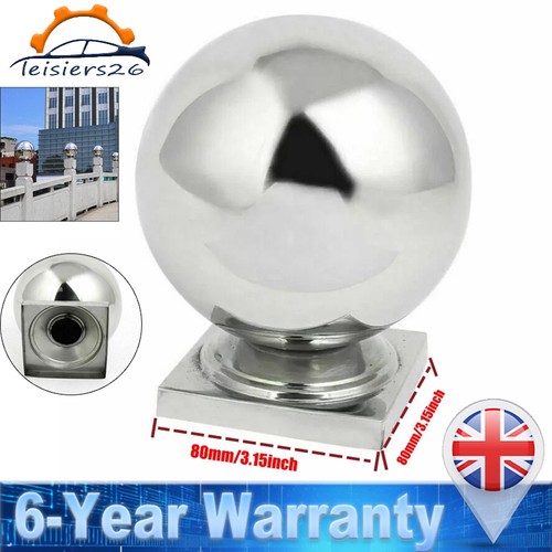 Stainless Steel Fence Post Caps Ball Top Cap for Stair Newel Fence Post ...