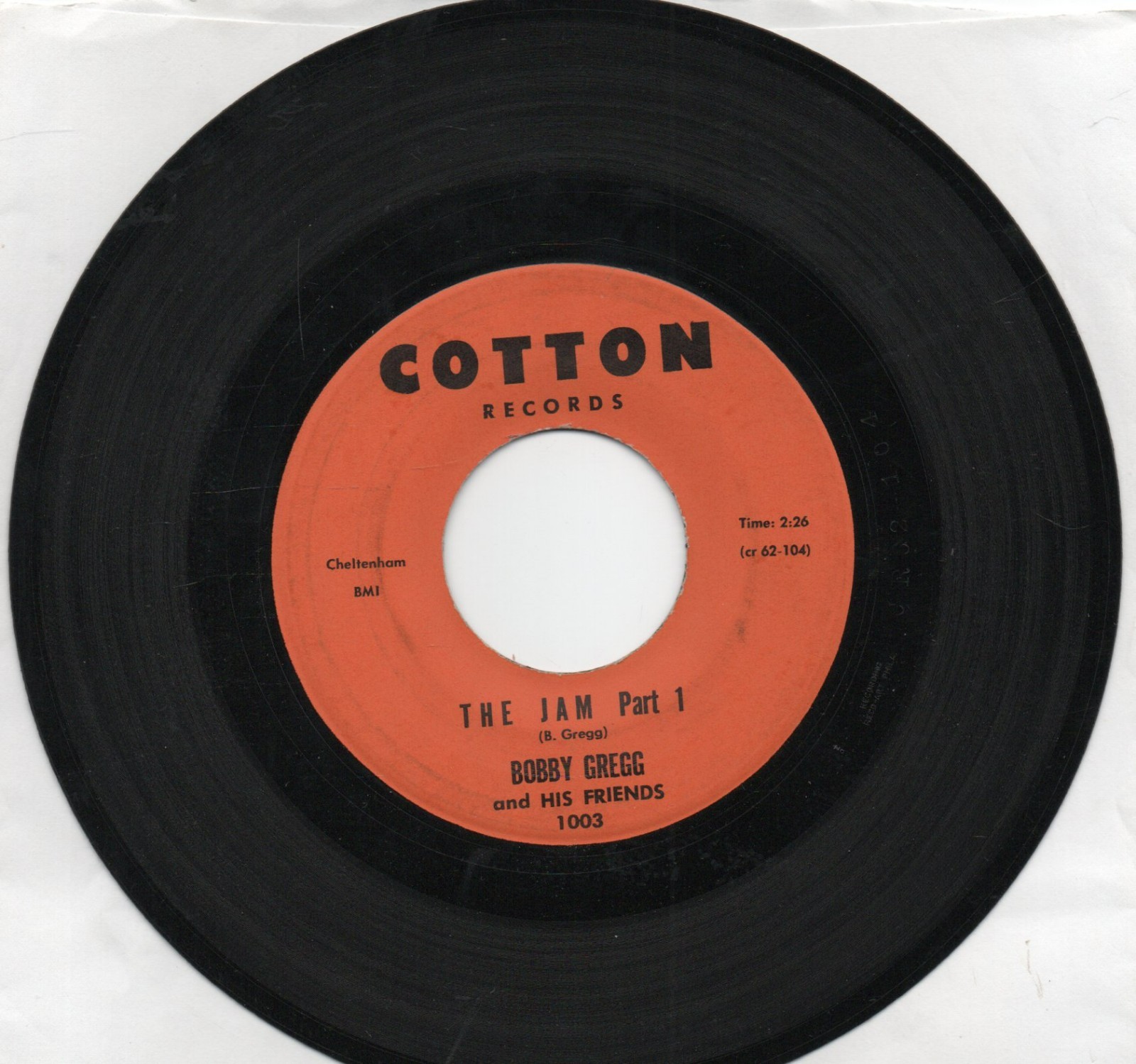 Bobby Gregg The Jam Part 1 and Part 2 on Cotton Original 45 | eBay