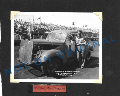 Vintage Old 1949 Photo of Man Nascar RACE CAR DRIVER Speedway Pepper ...