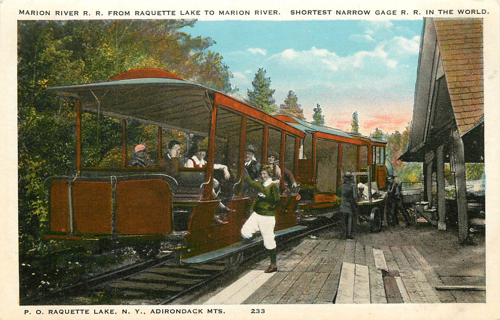 New York, NY, Raquette Lake, Marion River RR 1920's Train Postcard | eBay
