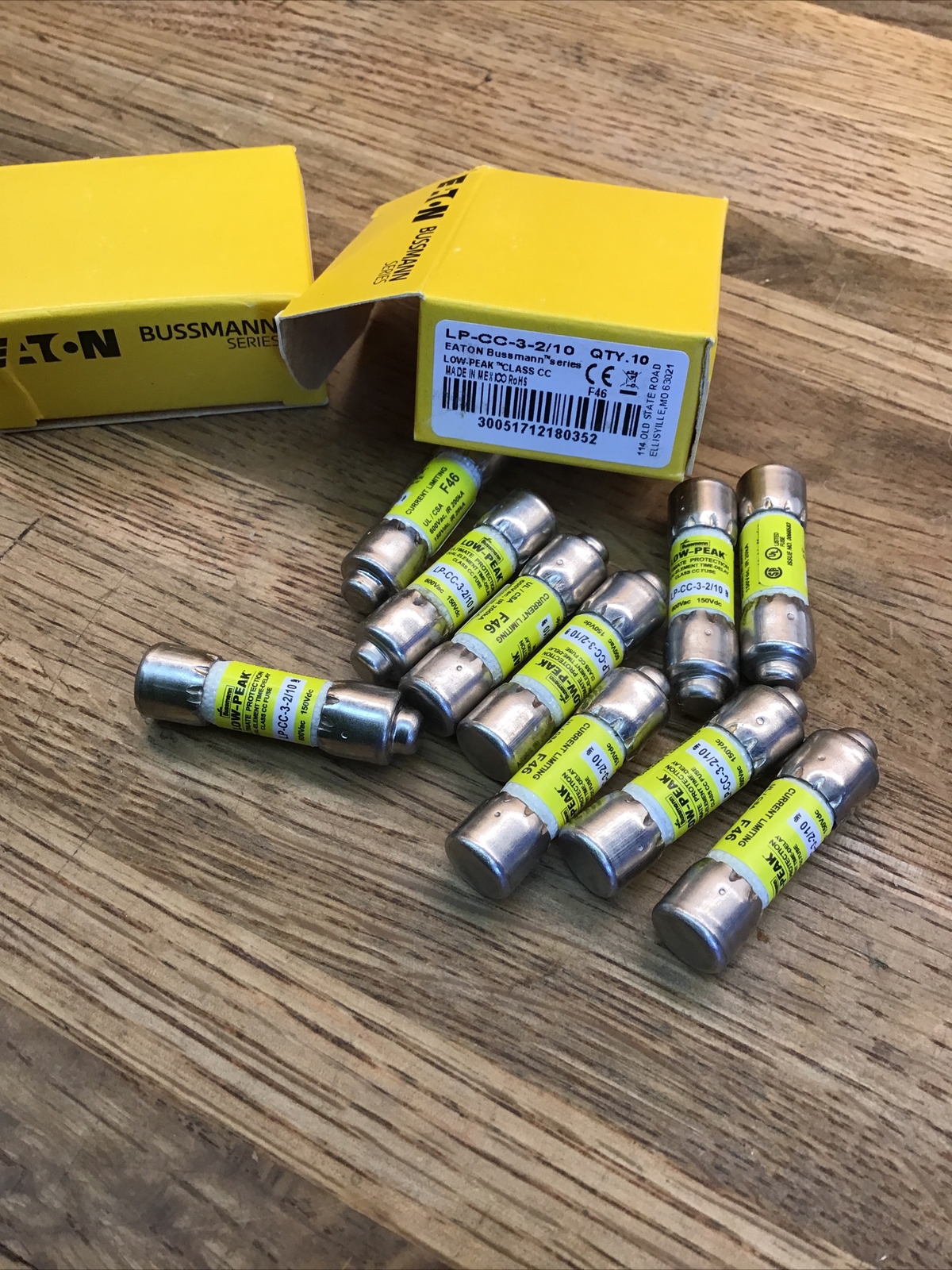 10 New Bussmann LP-CC-3 2/10 Class CC 3 2/10 Amp Fuses 600 LOW-PEAK ...