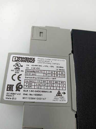PHOENIX CONTACT ELR 1-SC-24DC/600AC-30 SOLID STATE CONTACTOR 1032921 | eBay