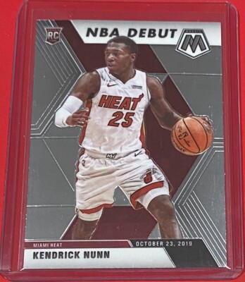 2019-20 Panini Mosaic Kendrick Nunn Rookie Card NBA DEBUT Miami Heat ...
