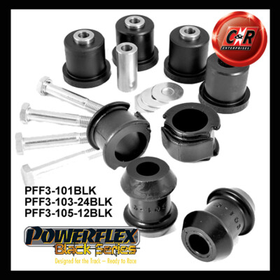 Powerflex Black Fr37Arm + ARBMnts24 + ARB DropLink-Arm 12Bushes For ...