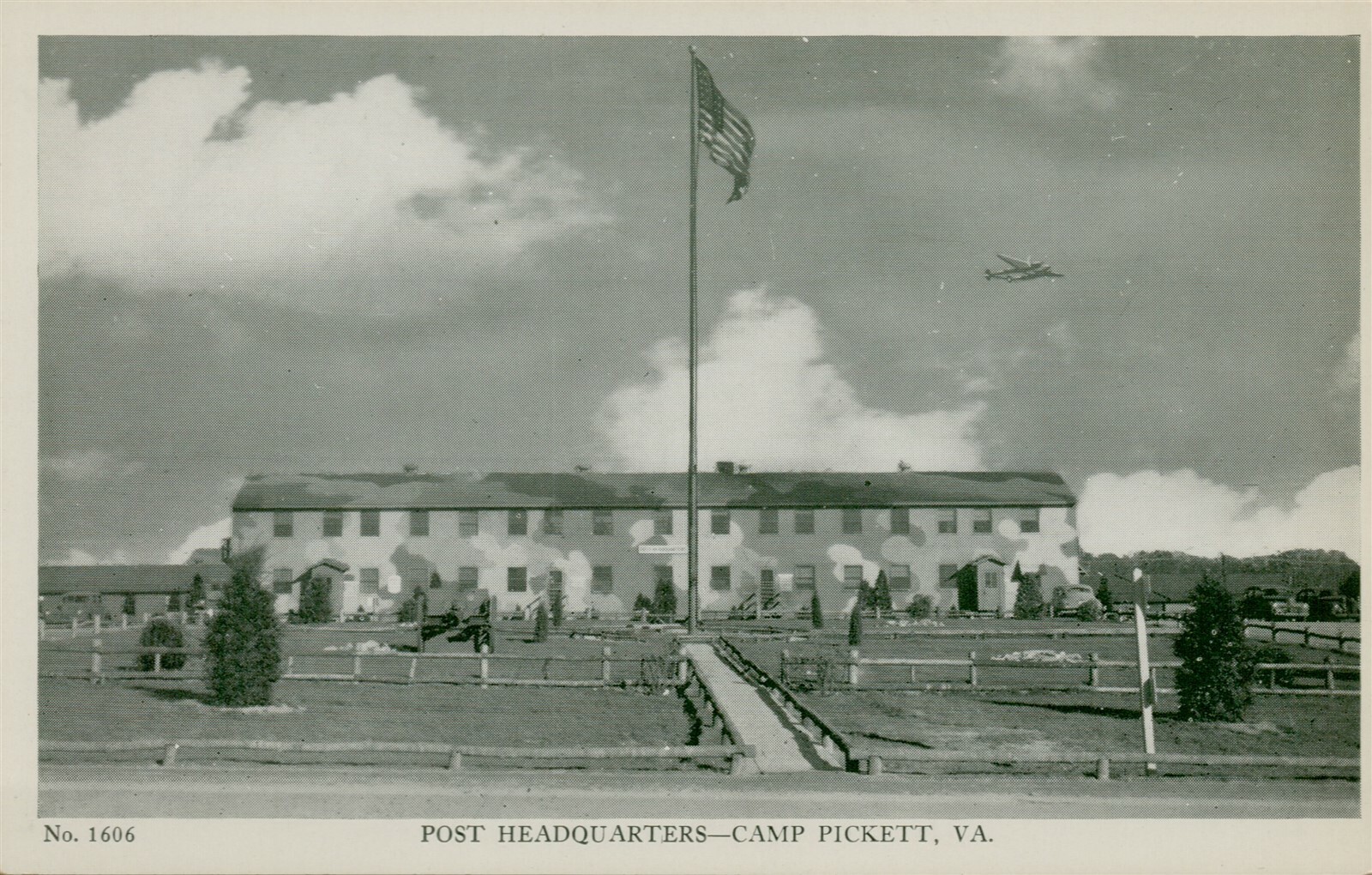 Exterior View Post Headquarters Camp Pickett Virginia VA Postcard D37 ...