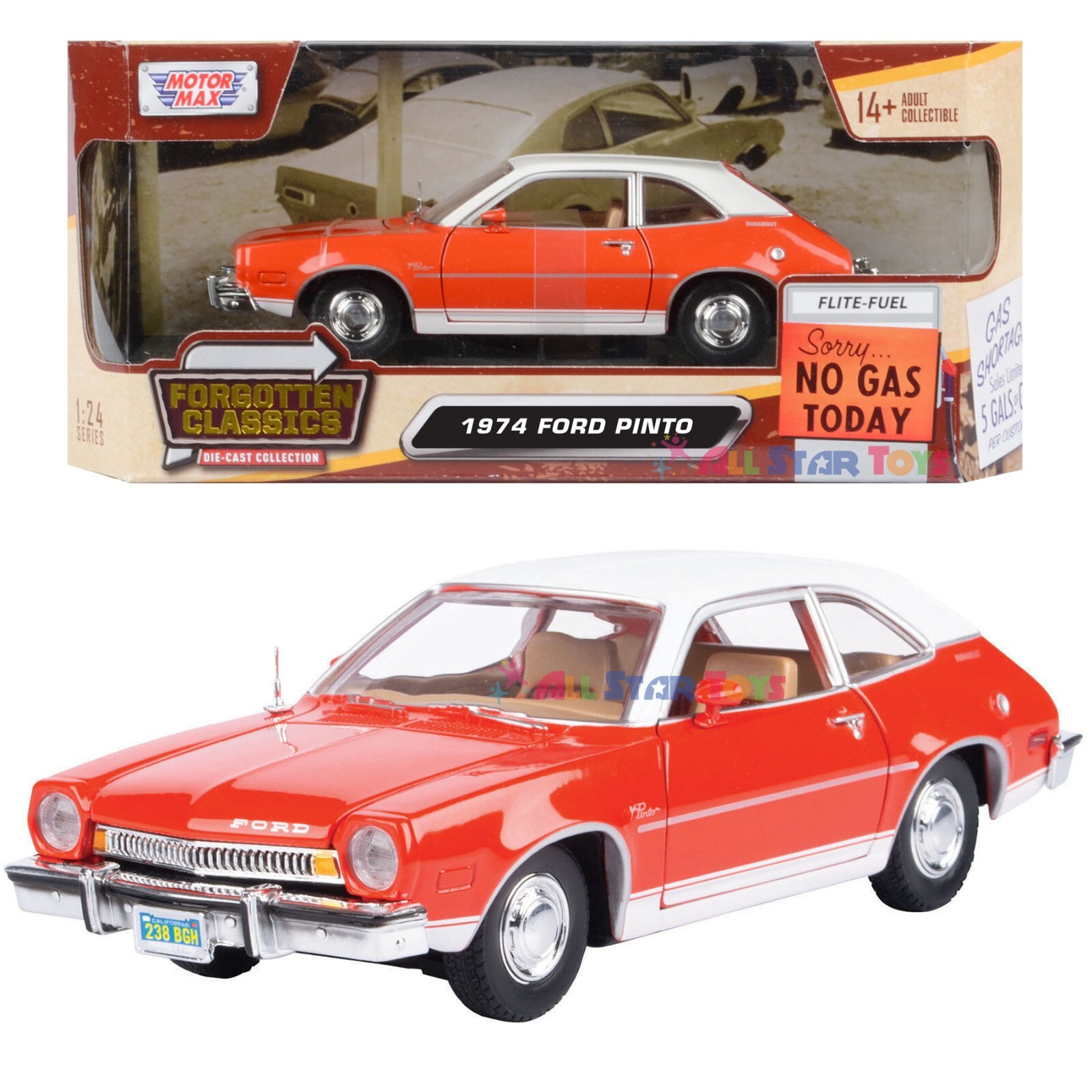 MOTORMAX 1974 FORD PINTO 1/24 DIECAST MODEL FORGOTTEN CLASSICS 79044 ...