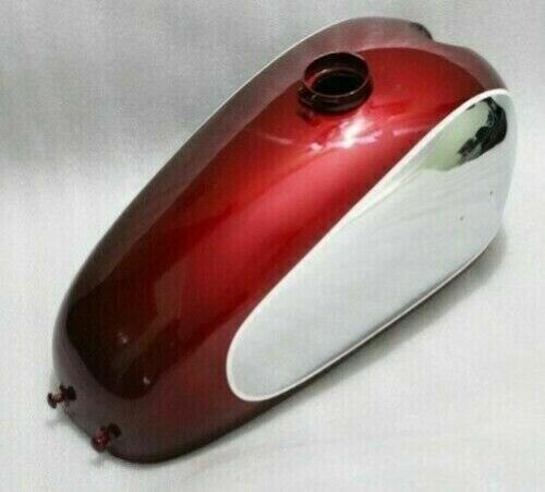 FUEL TANK STEEL RED & CHROME For NORTON AJS MATCHLESS G12 CSR ...