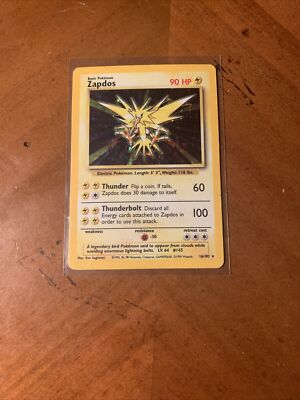 Pokémon TCG Zapdos Base Set 16/102 Holo Unlimited Holo Rare | eBay