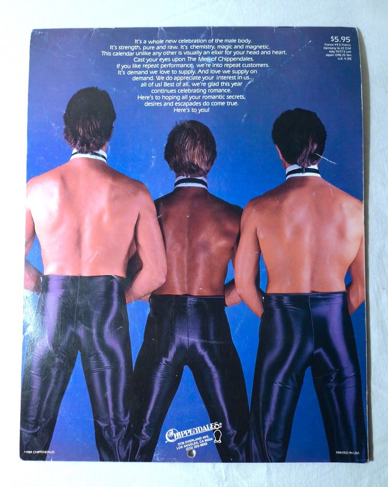 Chippendales 1985 Calendar - Autographed by Dan Peterson-Sam B-Nick ...