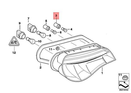 Genuine Tail Light Rear Lamp Socket BMW Z4 E85 E85 F03 F04 63117407330 ...