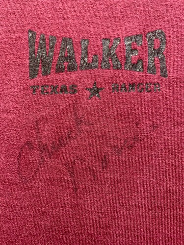 AUTOGRAPH SIGNED BY CHUCK NORRIS VINTAGE WALKER TEXAS RANGER PROMO CAST ...