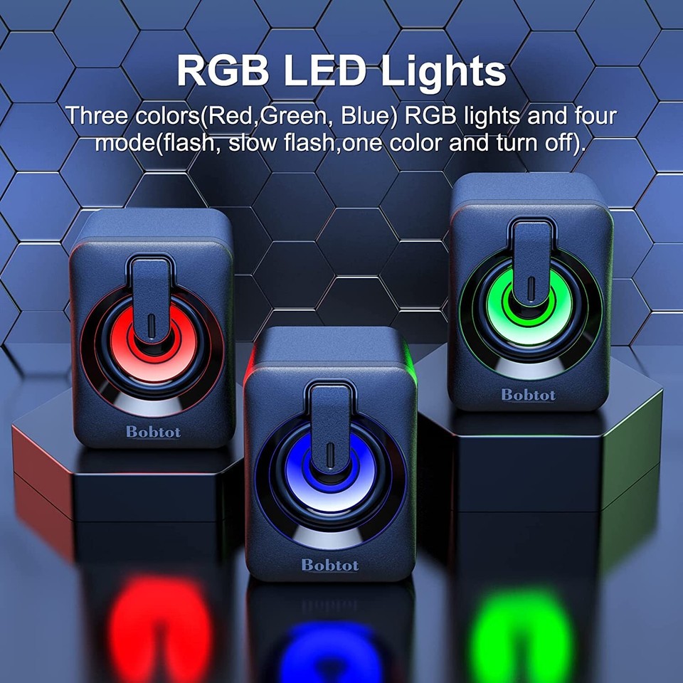 Computer Speaker USB Powered Bluetooth Desk Subwoofer Game Speakers ...