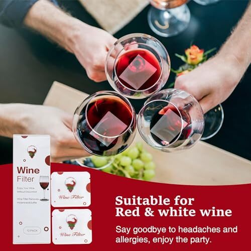 Wine Filters Wine Wand the Wand Wine Purifier Remove Histamines and ...