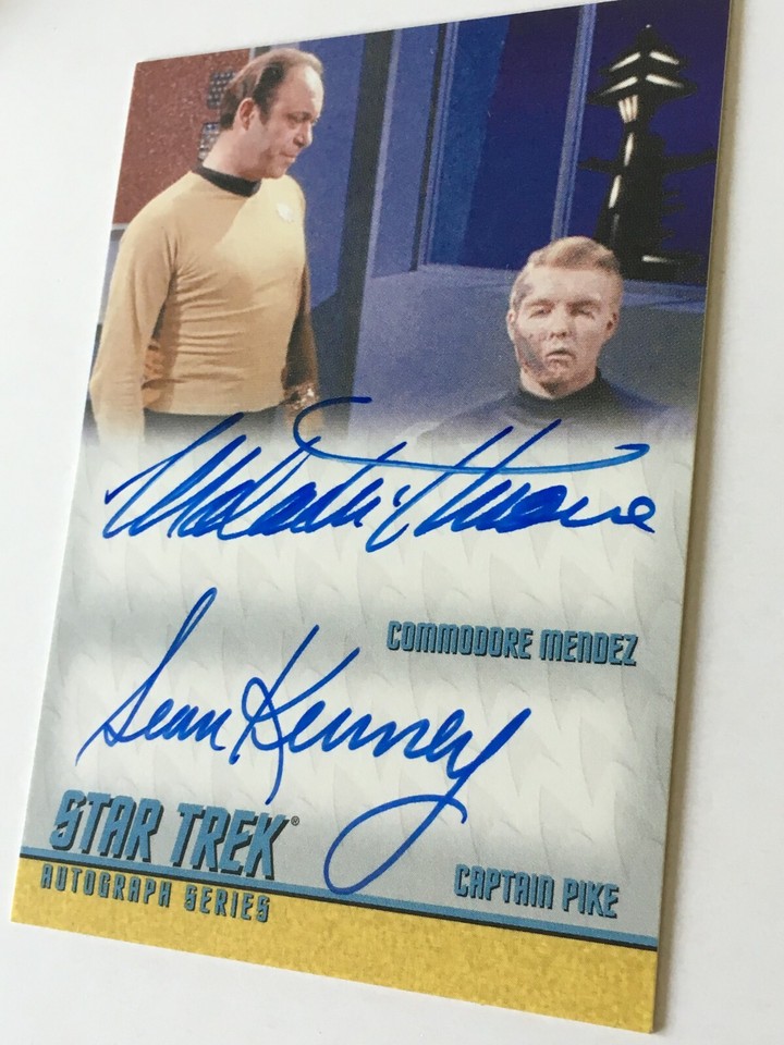 STAR TREK - COMMODORE MENDEZ & CAPTAIN PIKE - TOS Dual Autograph Card ...