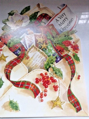 Vintage Gordon Fraser die cut Christmas Greeting Card Unused+env | eBay