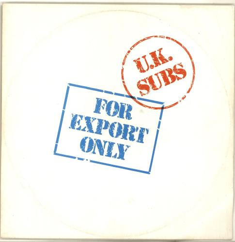 U.K. SUBS ~ For Export Only ~ Original 1979 UK GEM label 4-track 12 ...