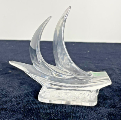Paperweight Clear Sailboat Kristal Color 24 Pbo made in Italy 5”x4” | eBay