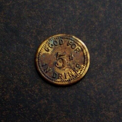CHICAGO ILLINOIS / BLUE RIBBON LOUNGE / 5c / ANTIQUE TRADE TOKEN | eBay