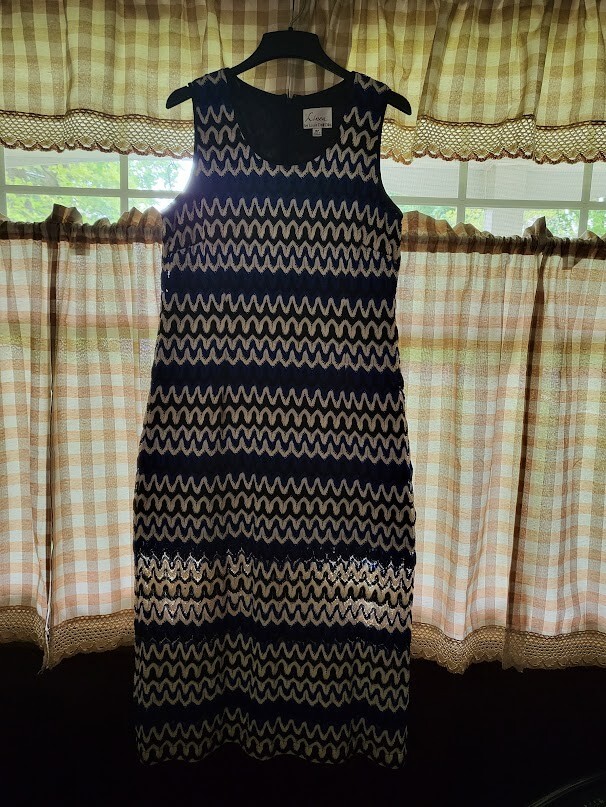 LINEA by Louis Dell'Olio Crochet Style Lined Maxi Dress 16P | eBay